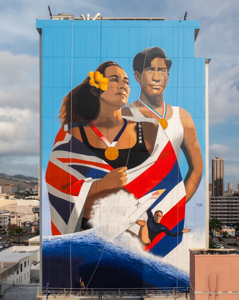 Hawaii Ahe Native Hawaiian Olympians Honored in 100-Foot Mural in the ...
