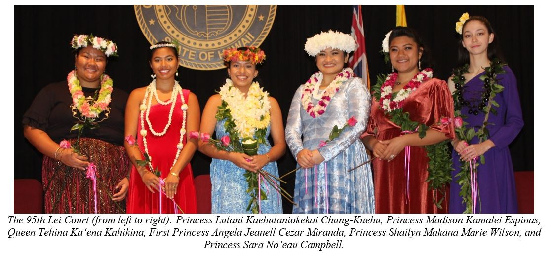 Hawaii Ahe Ho‘omaika‘i (Congratulations) to the 95th Lei Court ...